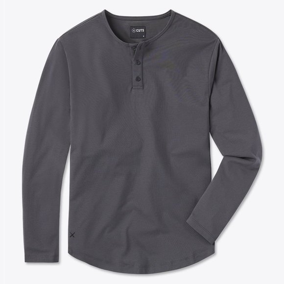 Cuts Clothing | Shirts | Cuts Clothing Ao Long Sleeve Henley Curvehem ...